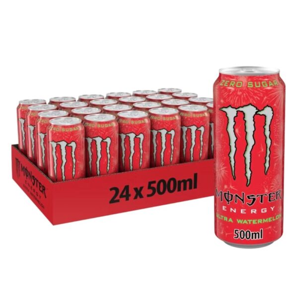 24 פחיות מונסטר ללא סוכר MONSTER ULTRA WATERMELON