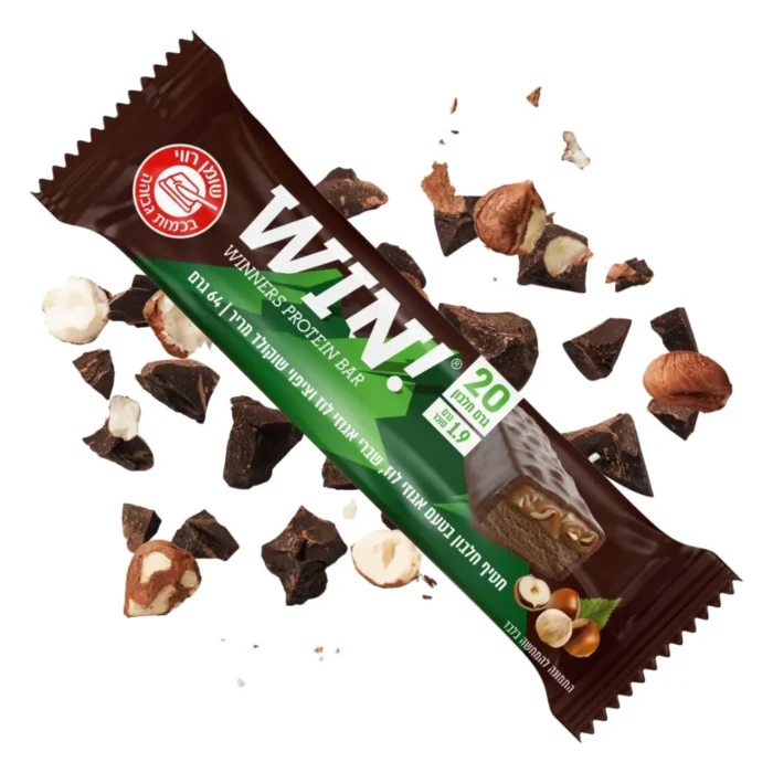 12 חטיפי חלבון ווין פרוטאין | WIN PROTEIN BAR 60G