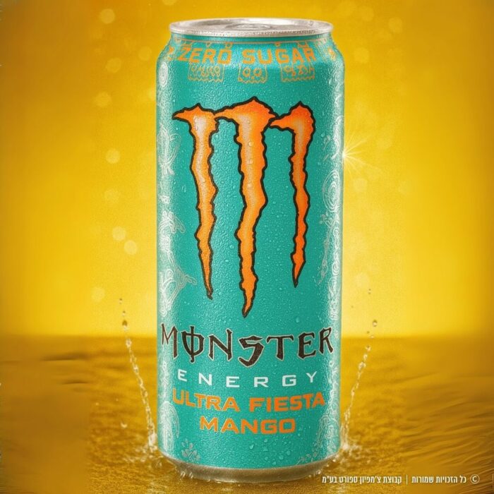 24 פחיות מונסטר מנגו ללא סוכר | Monster Ultra Fiesta MANGO Energy